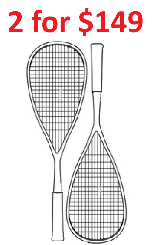 Seasonal sale - 2 for $149 Squash Rackets – SquashGear.com